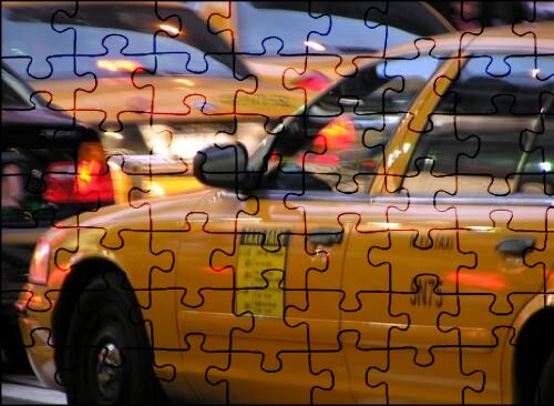 Rompecabezas De Taxis Amarillos De Nueva York | Jspuzzles.Com