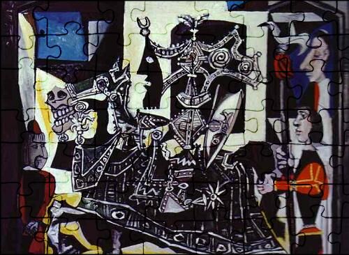 Pablo Picasso. Knight, Page and Monk. 1951. Jigsaw Puzzle Online