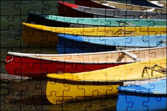 Colorful Canoes Jigsaw Puzzle Online | Jspuzzles.Com