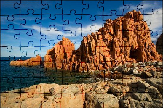 Mediterranean Red Rocks Jigsaw Puzzle Online | Jspuzzles.Com