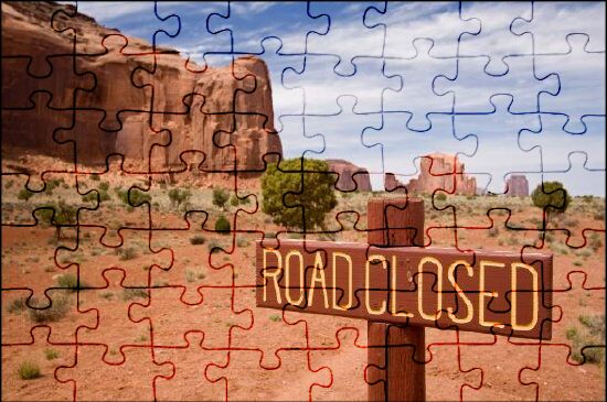 Road Closed Jigsaw Puzzle Online | Jspuzzles.Com