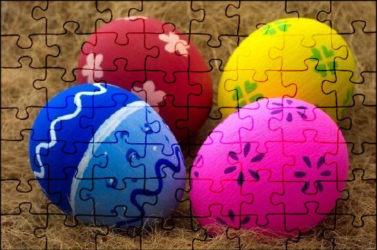 Rompecabezas De Huevos De Pascua Coloridos | Jspuzzles.Com