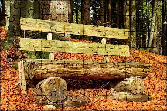 Wooden Bench Jigsaw Puzzle Online | Jspuzzles.Com