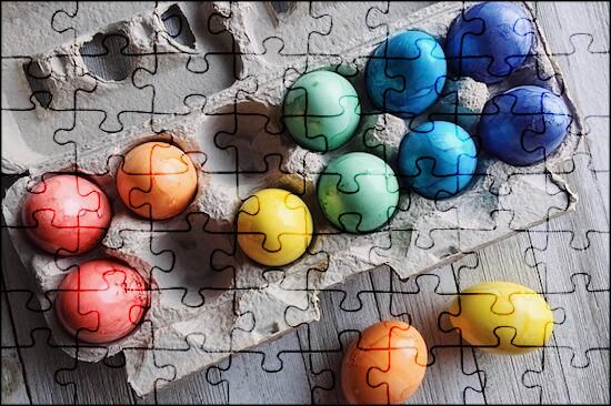 Rompecabezas De Huevos De Pascua Coloridos | Jspuzzles.Com