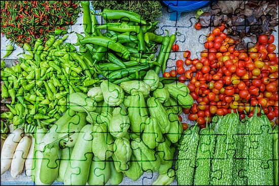 Fresh and Organic Vegetables Jigsaw Puzzle Online