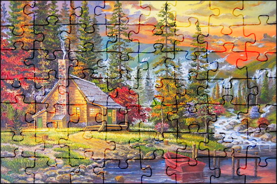 The Sunset On The Lake Jigsaw Puzzle Online | Jspuzzles.Com