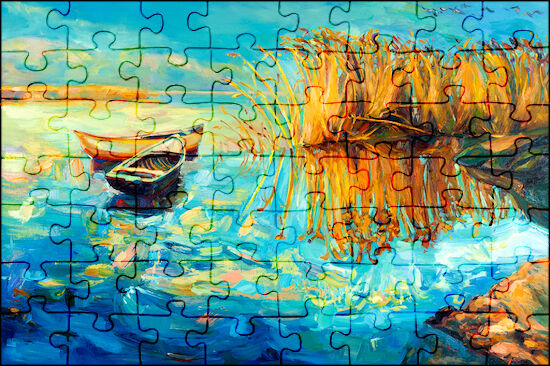Lake Painting Jigsaw Puzzle Online | Jspuzzles.Com