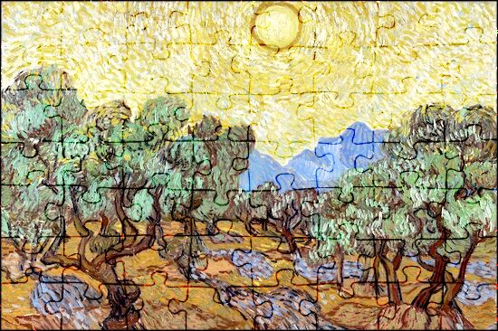 Olive Trees (1889) Jigsaw Puzzle Online | Jspuzzles.Com