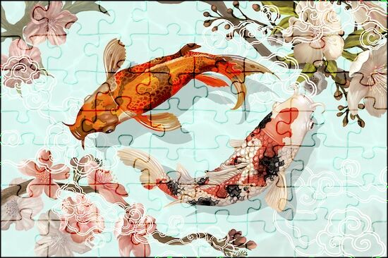 Japanese Koi Fish Jigsaw Puzzle Online | Jspuzzles