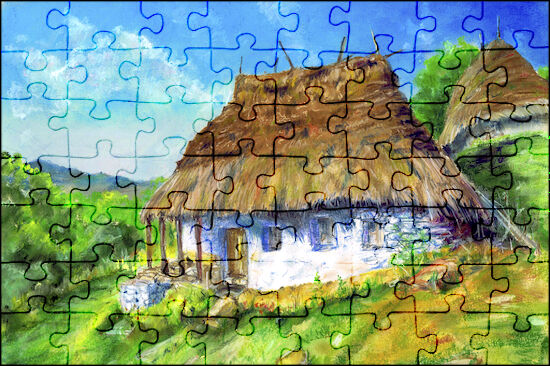 Old House Under Thatched Roof Jigsaw Puzzle Online | Jspuzzles