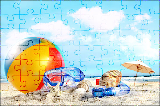 Fun Beach Accessories Jigsaw Puzzle Online | Jspuzzles
