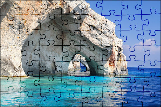 Blue Caves On Zakynthos, Greece Jigsaw Puzzle Online | Jspuzzles