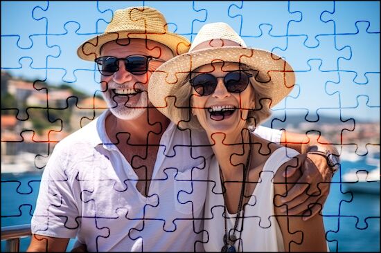 Senior Couple Laughing Jigsaw Puzzle Online | Jspuzzles