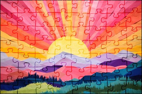 Many Colors Sunset Jigsaw Puzzle Online | Jspuzzles