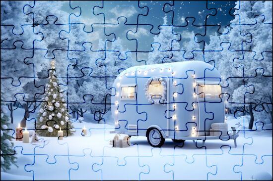 Christmas Camping Jigsaw Puzzle Online | Jspuzzles