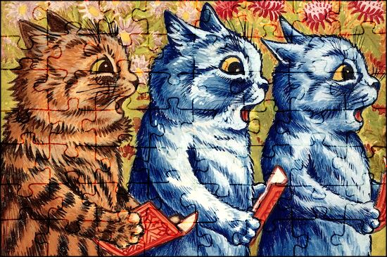 Three Cats Singing Jigsaw Puzzle Online | Jspuzzles