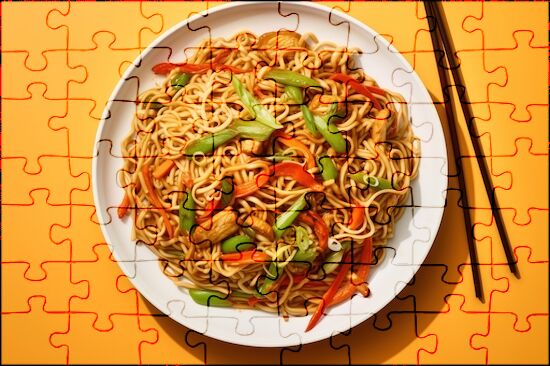 Chow Mein Chopsticks Noodle Jigsaw Puzzle Online | Jspuzzles