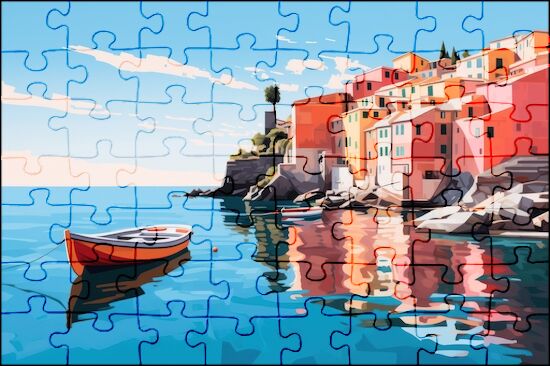 Boat By The City Jigsaw Puzzle Online | Jspuzzles