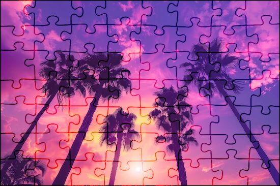 Palm Trees Sunset Jigsaw Puzzle Online | Jspuzzles
