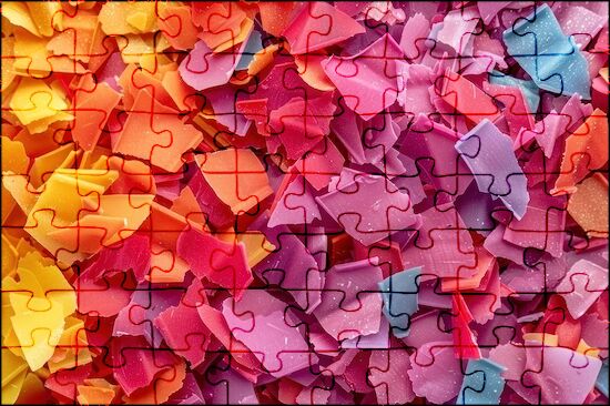 Colorul Wax Flakes Jigsaw Puzzle Online | Jspuzzles