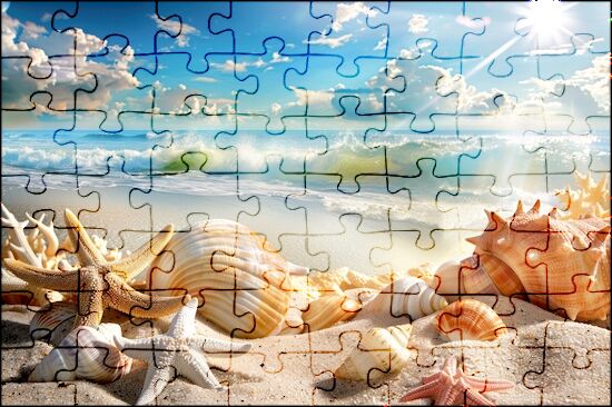 Beach With Seashells Jigsaw Puzzle Online | Jspuzzles