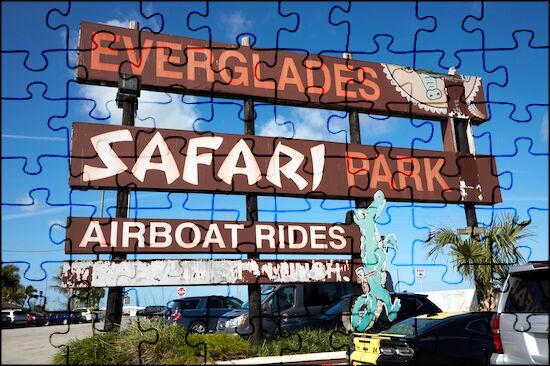 Everglades Safari Park Sign Jigsaw Puzzle Online | Jspuzzles