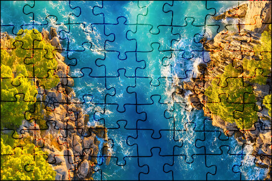 Sea Coast Aerial View Jigsaw Puzzle Online | Jspuzzles