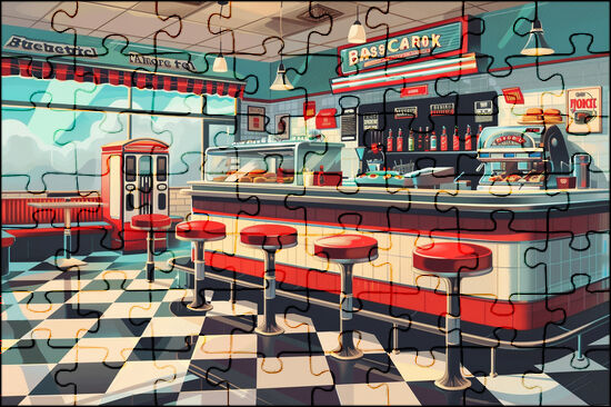 Classic Diner Life Jigsaw Puzzle Online | Jspuzzles