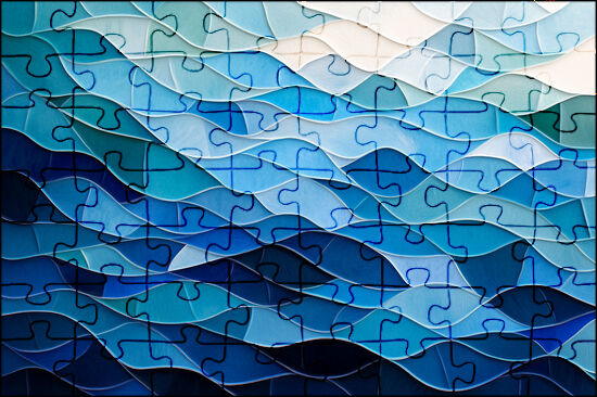 Abstract Ocean Waves Jigsaw Puzzle Online | Jspuzzles