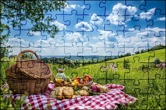 Summer Picnic in The Countryside Jigsaw Puzzle Online