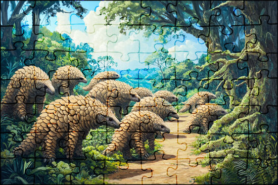 Puzzle Défilé De Pangolins Gratuit | Jspuzzles