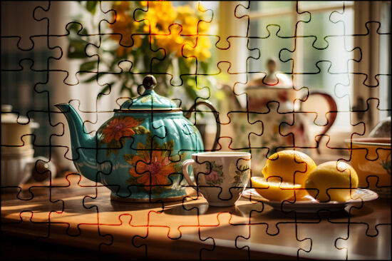 Teapot On A Kitchen Counter Jigsaw Puzzle Online | Jspuzzles