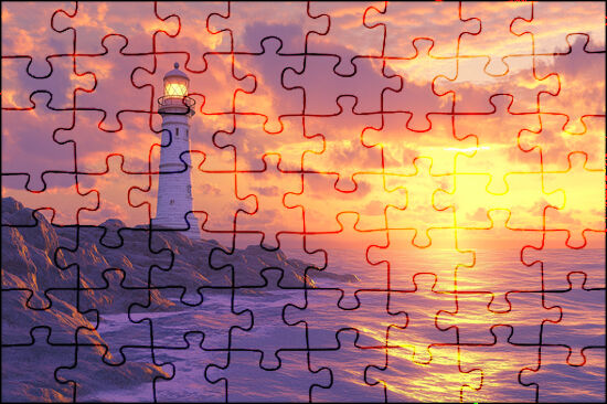 Ethereal Glow of A Lighthouse Jigsaw Puzzle Online | Jspuzzles