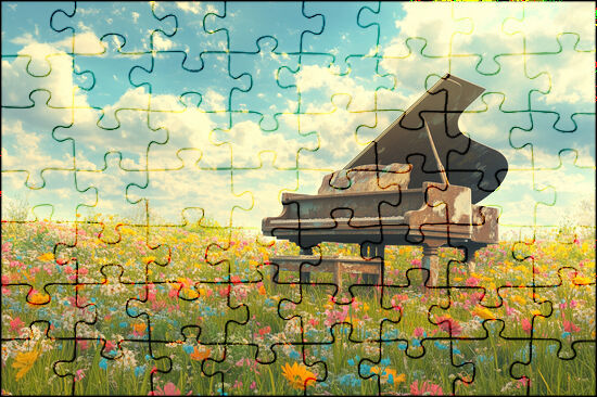 Forgotten Piano in The Meadow Jigsaw Puzzle Online | Jspuzzles