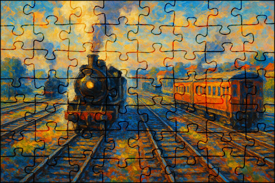 Impressionist Rail Journey Jigsaw Puzzle Online | Jspuzzles