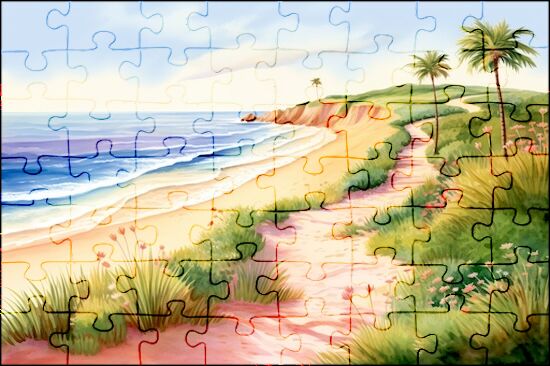 Tropical Beach Jigsaw Puzzle Online | Jspuzzles