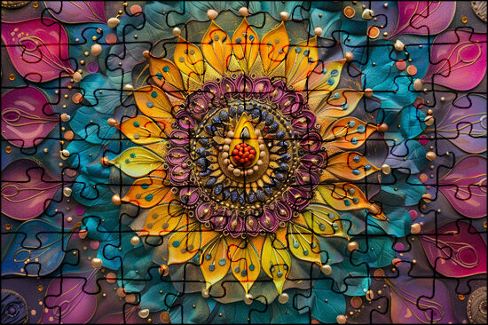 Colorful Mandala - Jspuzzles Art Puzzle #1031819 | Jspuzzles