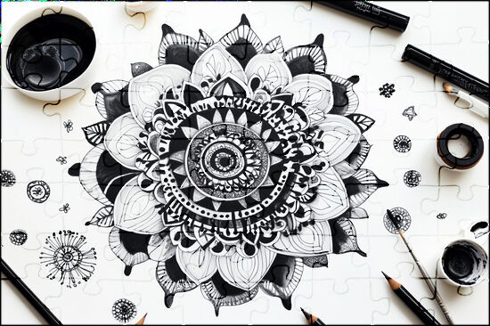 Zentangle Inspired Mandala - Rompecabezas Del Usuario #1036327