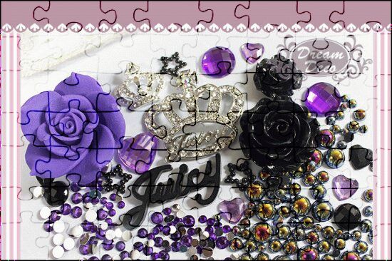 Purple Black and Silver Bling - Karen Southern California Puzzle