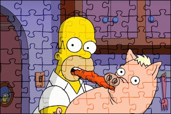 Cerdo Y Homero Comen Zanahoria - Rompecabezas Del Usuario