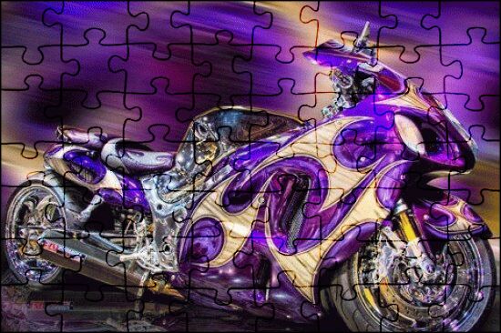 Flashy Purple Motorcycle-Zoom Zoom - Rompecabezas Del Usuario