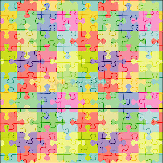 Seamless Jigsaw Puzzle Pattern. - Mustang24 Puzzle #701158
