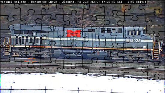 Ns-8025 "Monongahalia " Hu in The Snow - Dale Tyjeski Puzzle