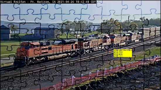 Jig Saw Puzzle From Ft Madison,Ia/Usa Bnsf-8500(Sd - Dale