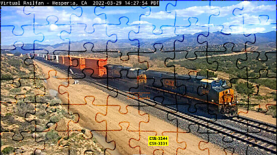 Stunning Desert and Train Csx-3244 Csx-3331 Passing